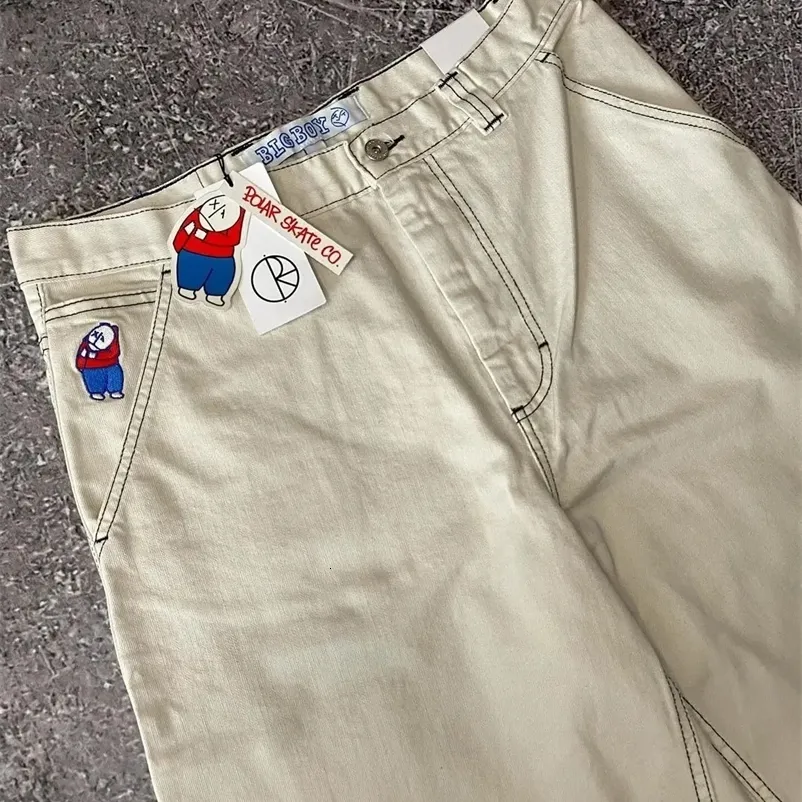 Big Boy Casual Denim Shorts Y2k Retro Baggy Hip Hop Cartoon American ...