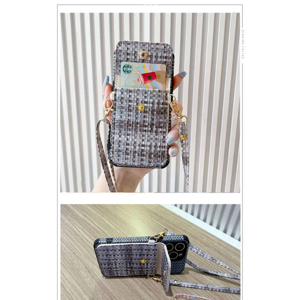 Small Woven Pattern Card Holder Compatible with Apple iPhone 15 Pro Max ...