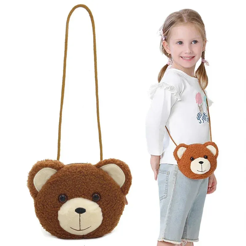 Cute Bear Mini Little Shoulder Bag For Little Girls Soft Cartoon Coin ...