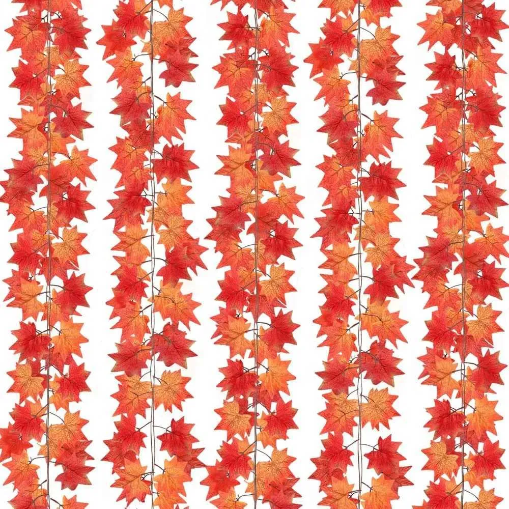 Mixe 24 Pack Artificial Fall Leaf Garland Hanging... From Thousand ...