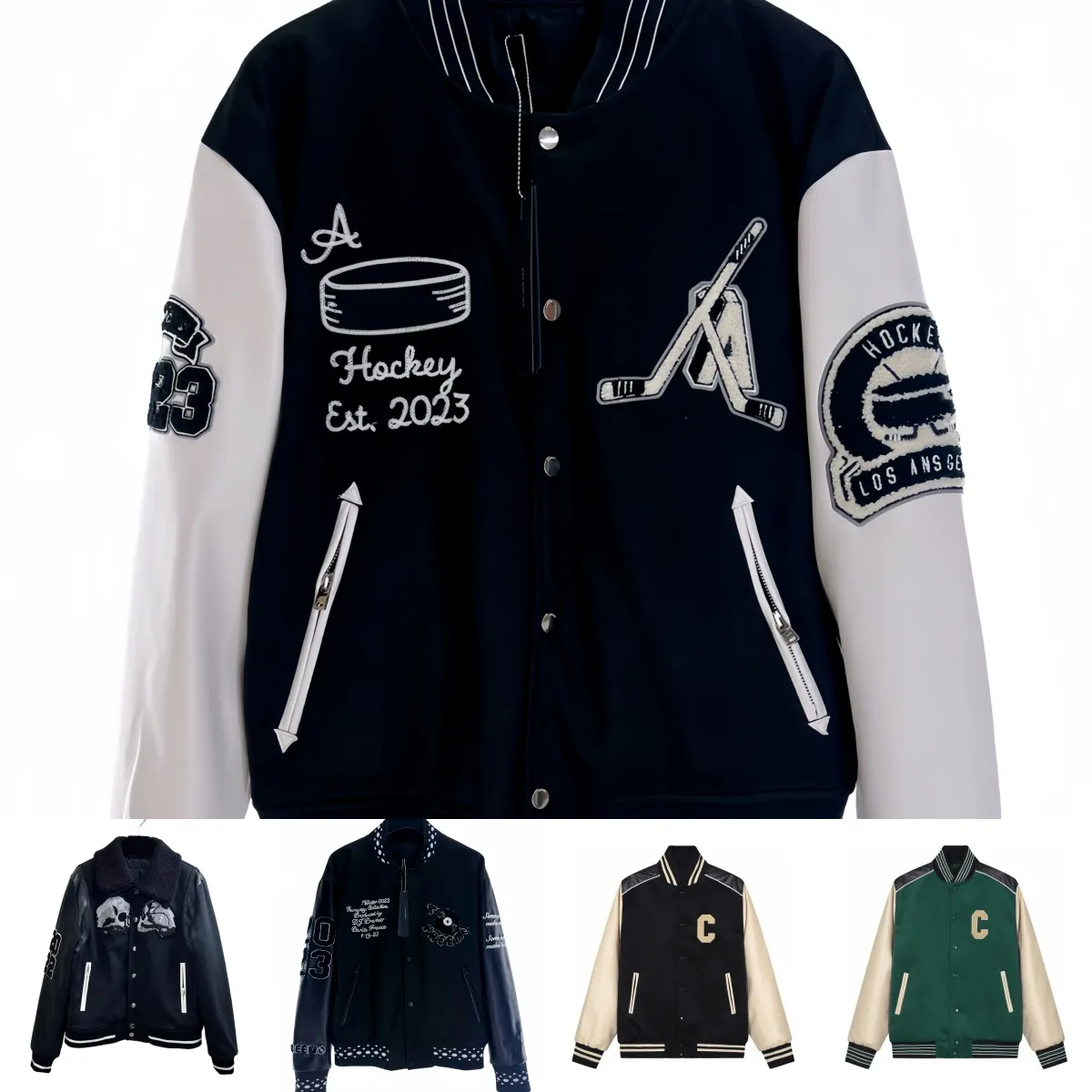 Mens Designer Jackets Mens Outerwear Mens Baseball Hip Hop Letter ...