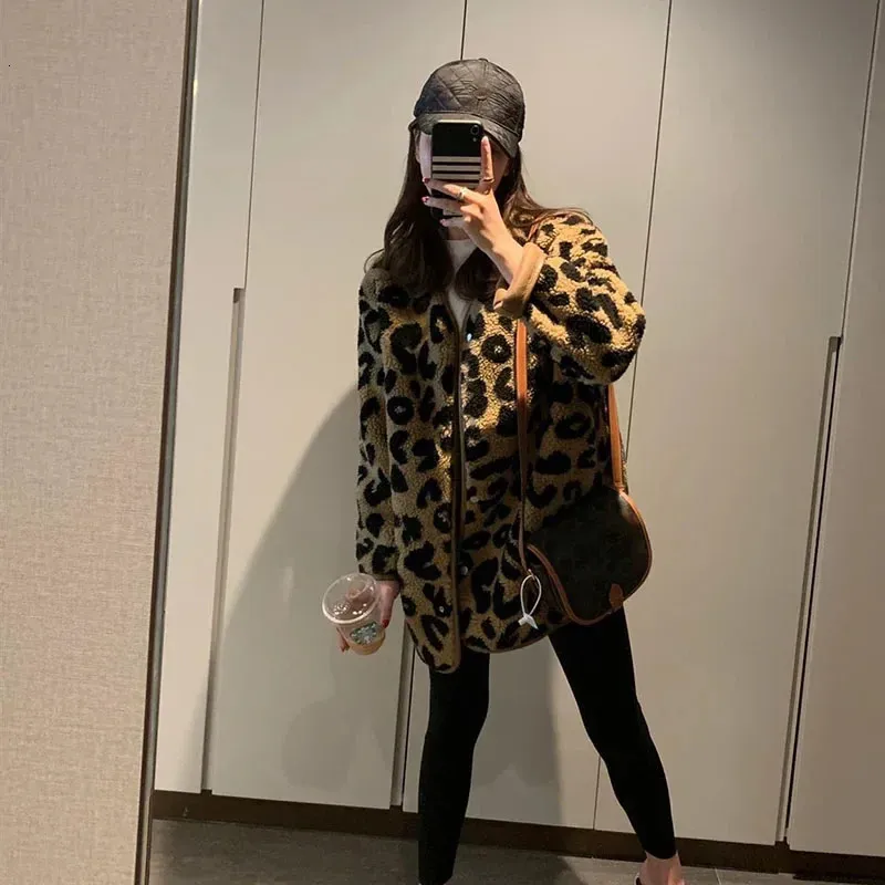 Vintage Leopard Print Winter Warm Coat: Women's Fashion Lightweight ...