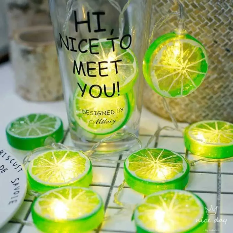 3M 20 LED Lemon String Lights, Indoor/Outdoor Waterproof Battery Lights ...