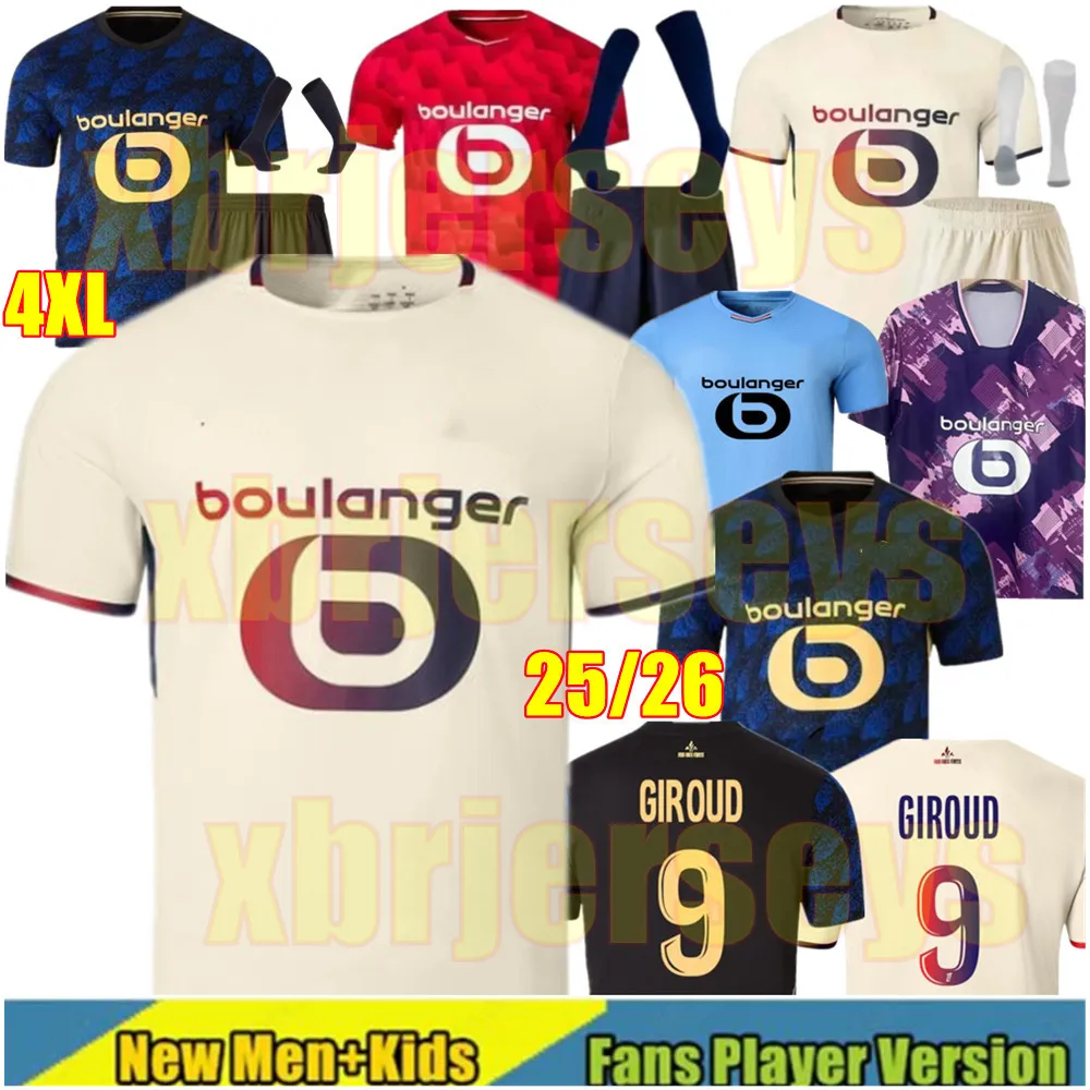 LOSC Lille Soccer Jerseys 2025 2026 Men & Kids Football Shirt Kit ...