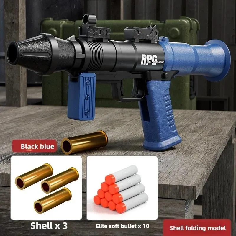 Mini Toy Pistol: Folding Soft Bullet Gun, Shell Ejecting, Manual ...