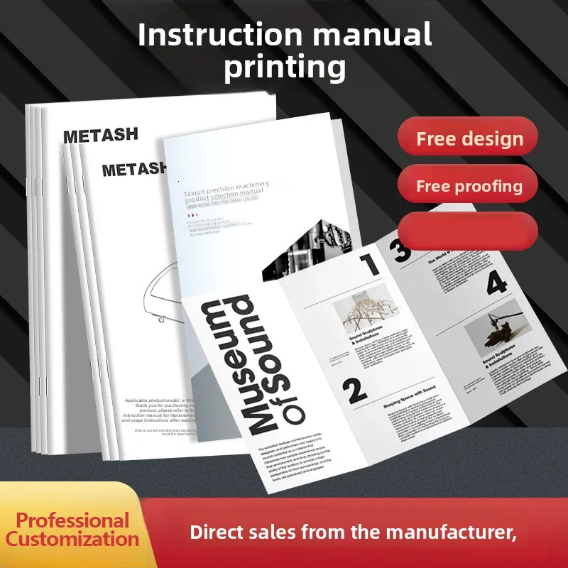Customized Product User Manual Booklet, Single Page Brochure Sample Off ...