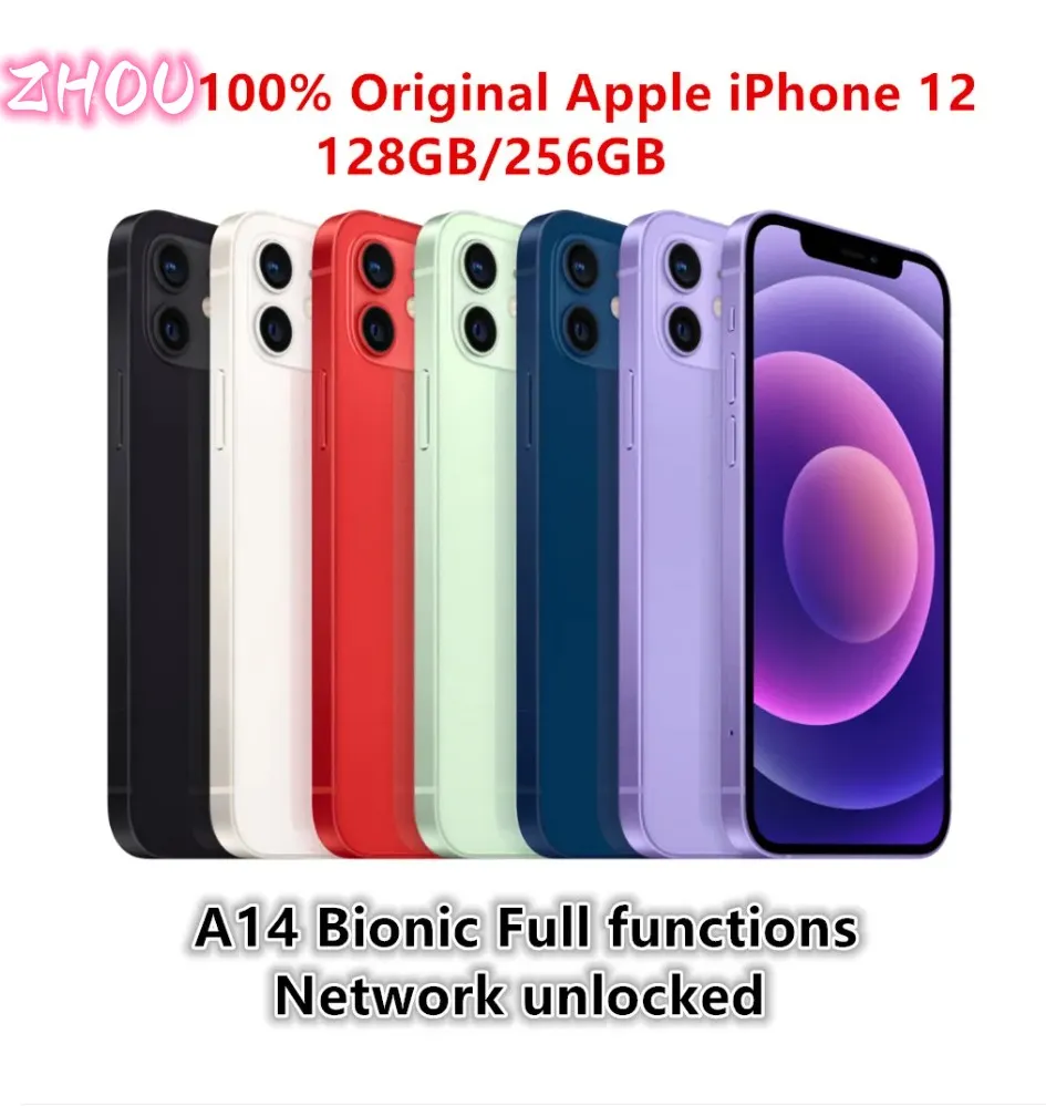 Refurbished Apple iPhone 12 Unlocked 4GB RAM 256GB ROM A14 iOS 5G NFC ...