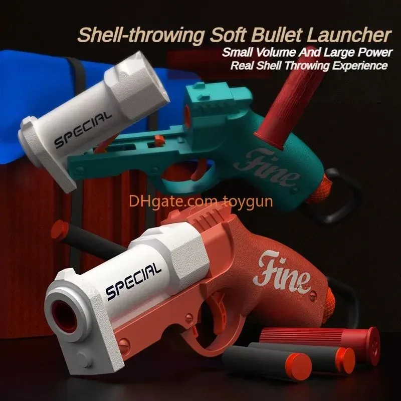Kids Shell Ejecting Soft Foam Shotgun Toy With 2 Shells 3 Suction ...