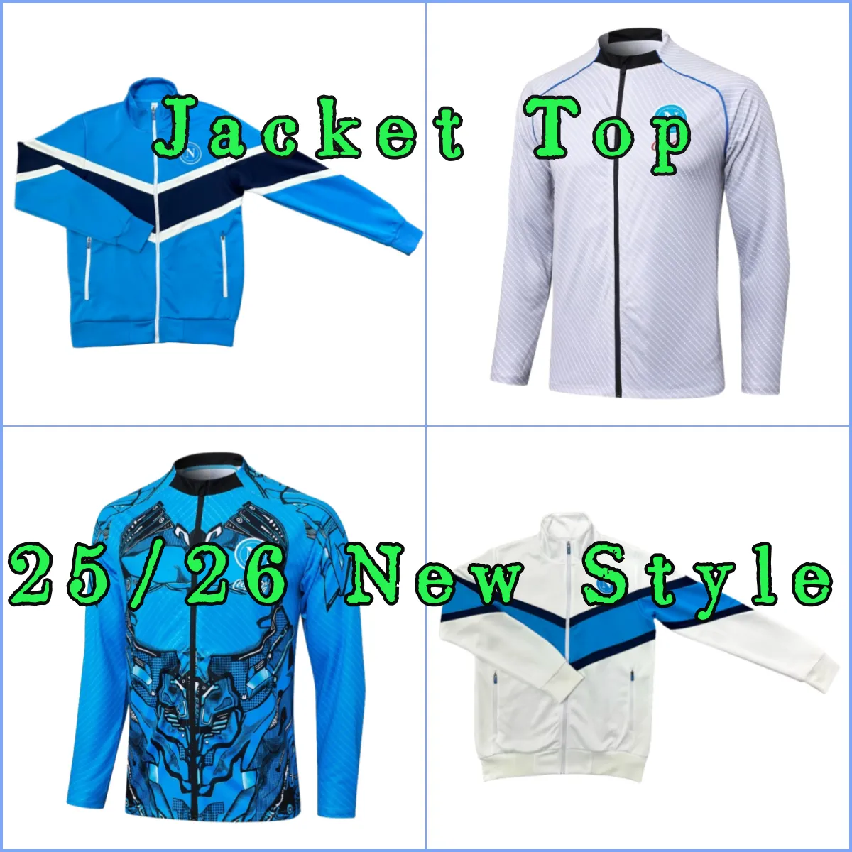 SSC NAPOLI Men's Long Football Track Suit Kit 2019 2026 Jacket Top Tracksuit, Uniform Sweater ...