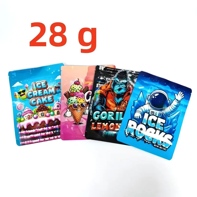Empty Mylar Bags 28G Vibrant Pop Culture Themed Resealable Plastic ...