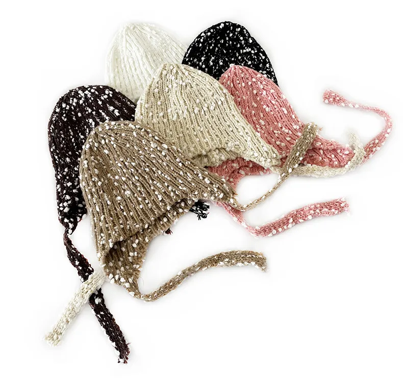 Kids' Ear Flap Hat with Braids: Warm Winter Knit Cap for Girls, Cute ...