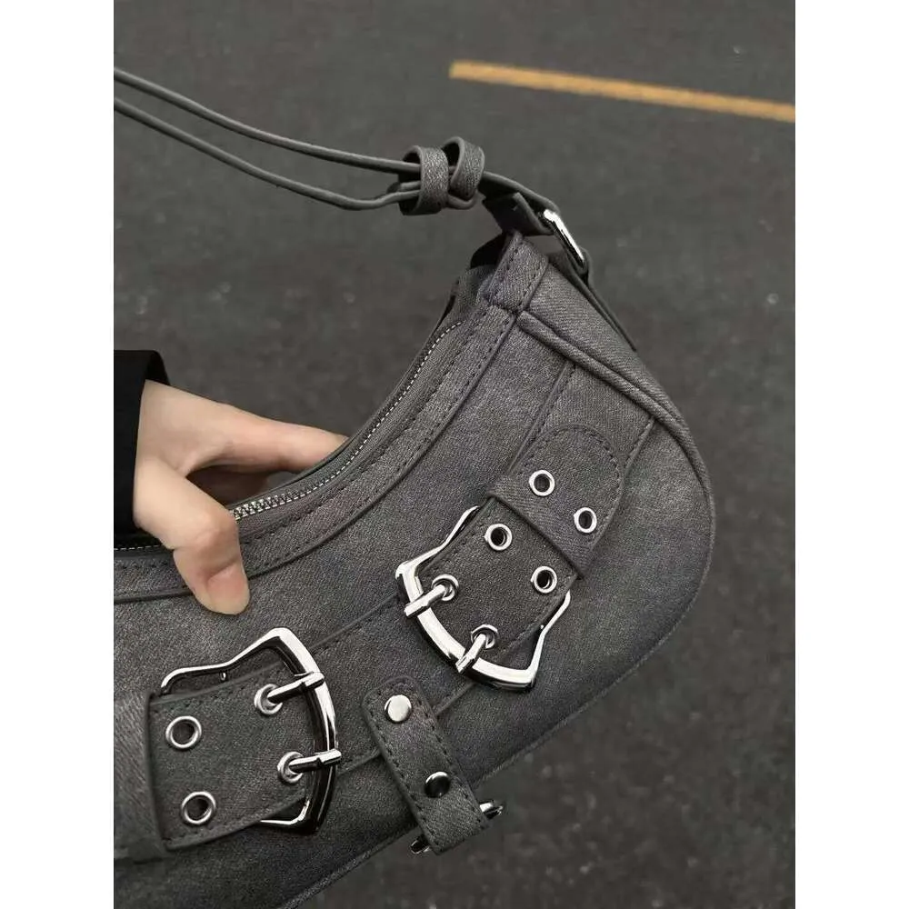 Sweet Cool Denim Grey Shoulder Bag: Y2k Grunge Hot Girls Casual Handbag ...