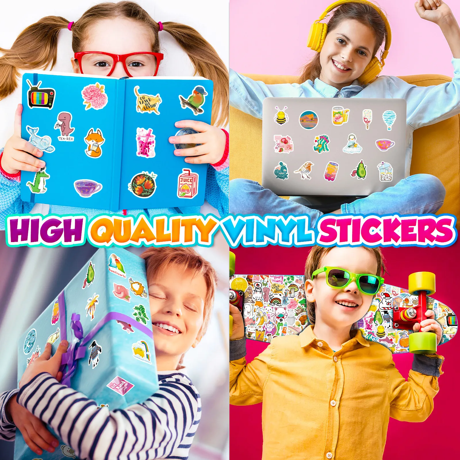 100 Small 4cm Pink Cute Cartoon Graffiti Stickers, Small Fresh Shein ...