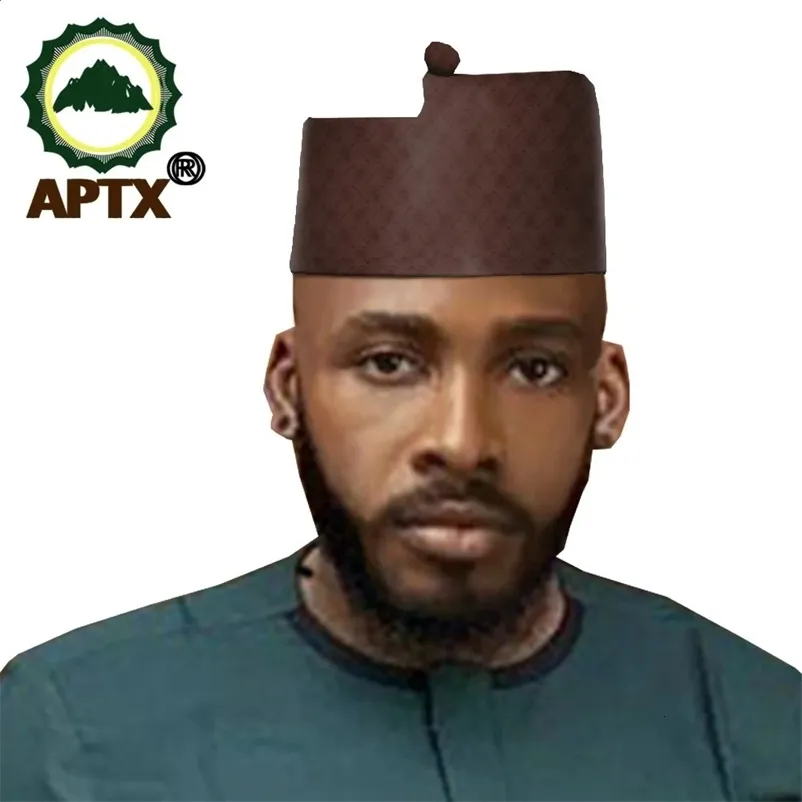 Aptx African Muslim Prayer Hat Jacquard Fabric Kippah Cap For Ramadan ...