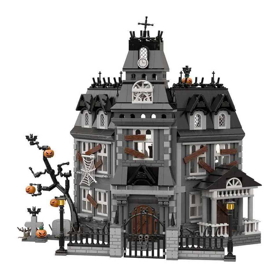 Halloween Haunted House Castle Building Blocks Set Borror, Pumpkin Tree ...