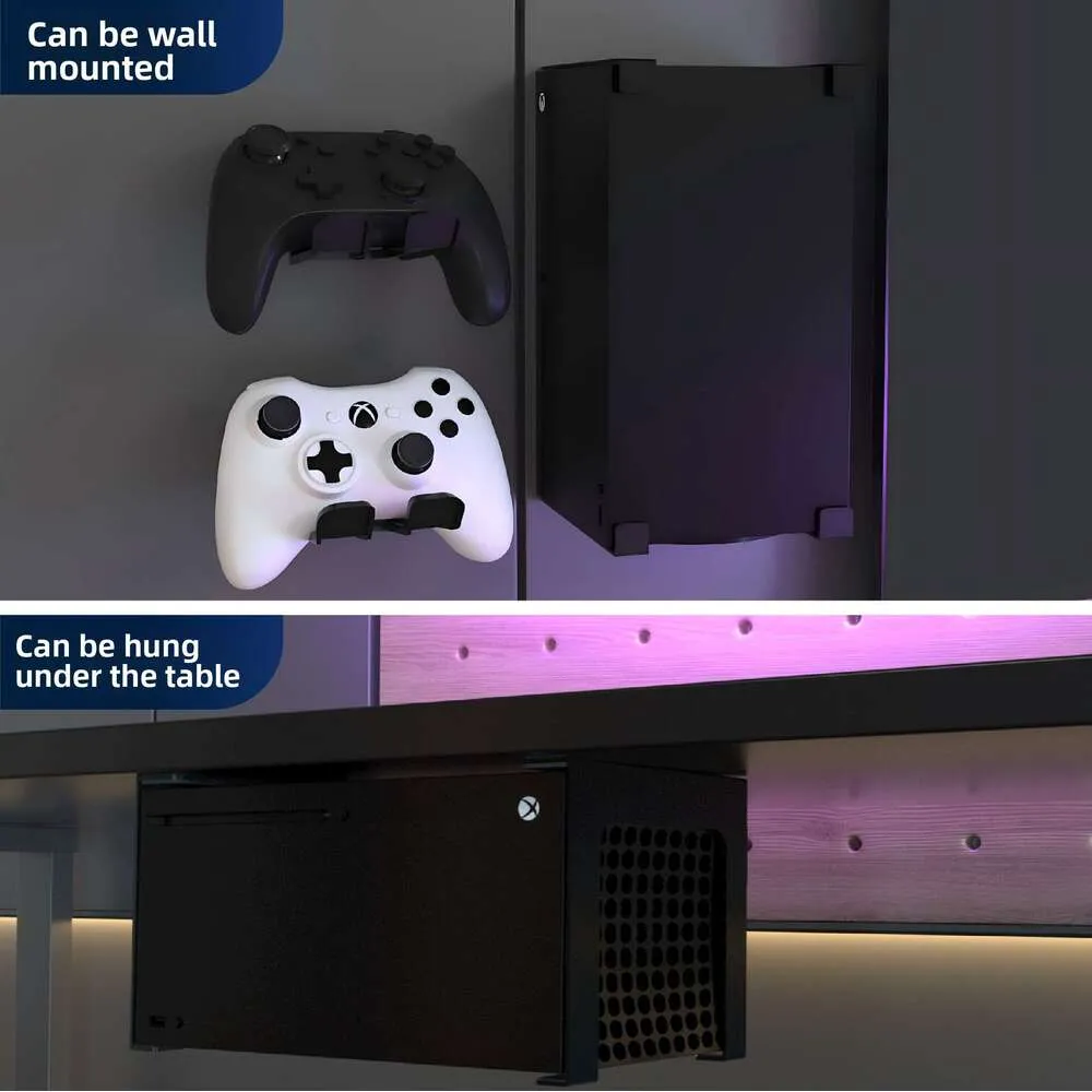 New Compatible Xbox Series X Under-Desk/Wall-Mounted Dual-Use Metal ...