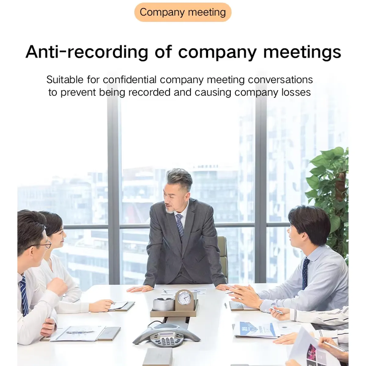 Professional Anti-Recording Jammer Device with Remote Control, 300 ...