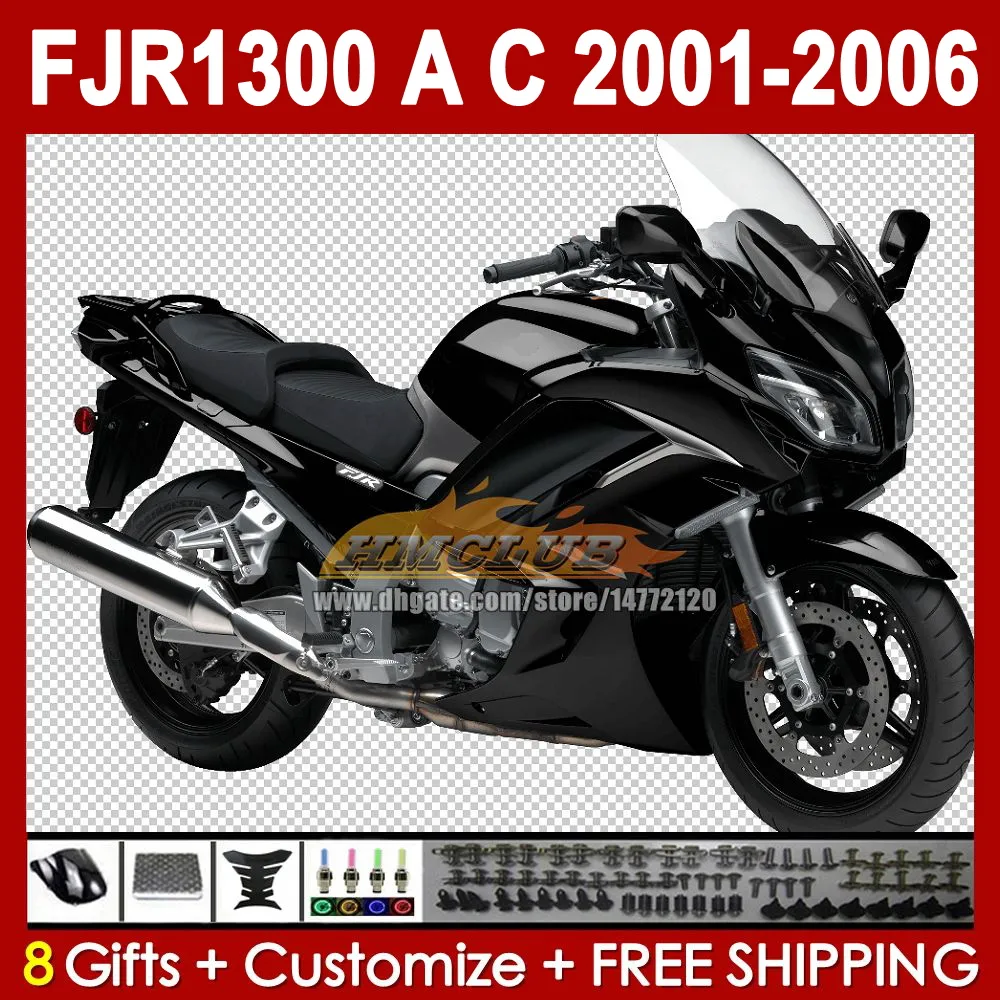 Dark Black OEM Honda Ruckus Body Kit For YAMAHA FJR 1300A 01 06 Frame ...
