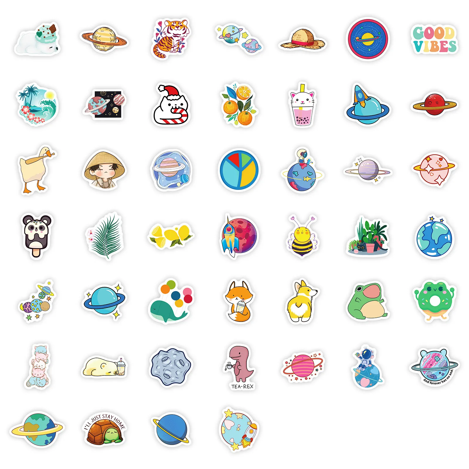 High Value Pack of 100 Small Fresh Graffiti Stickers, 4CM, Children's ...