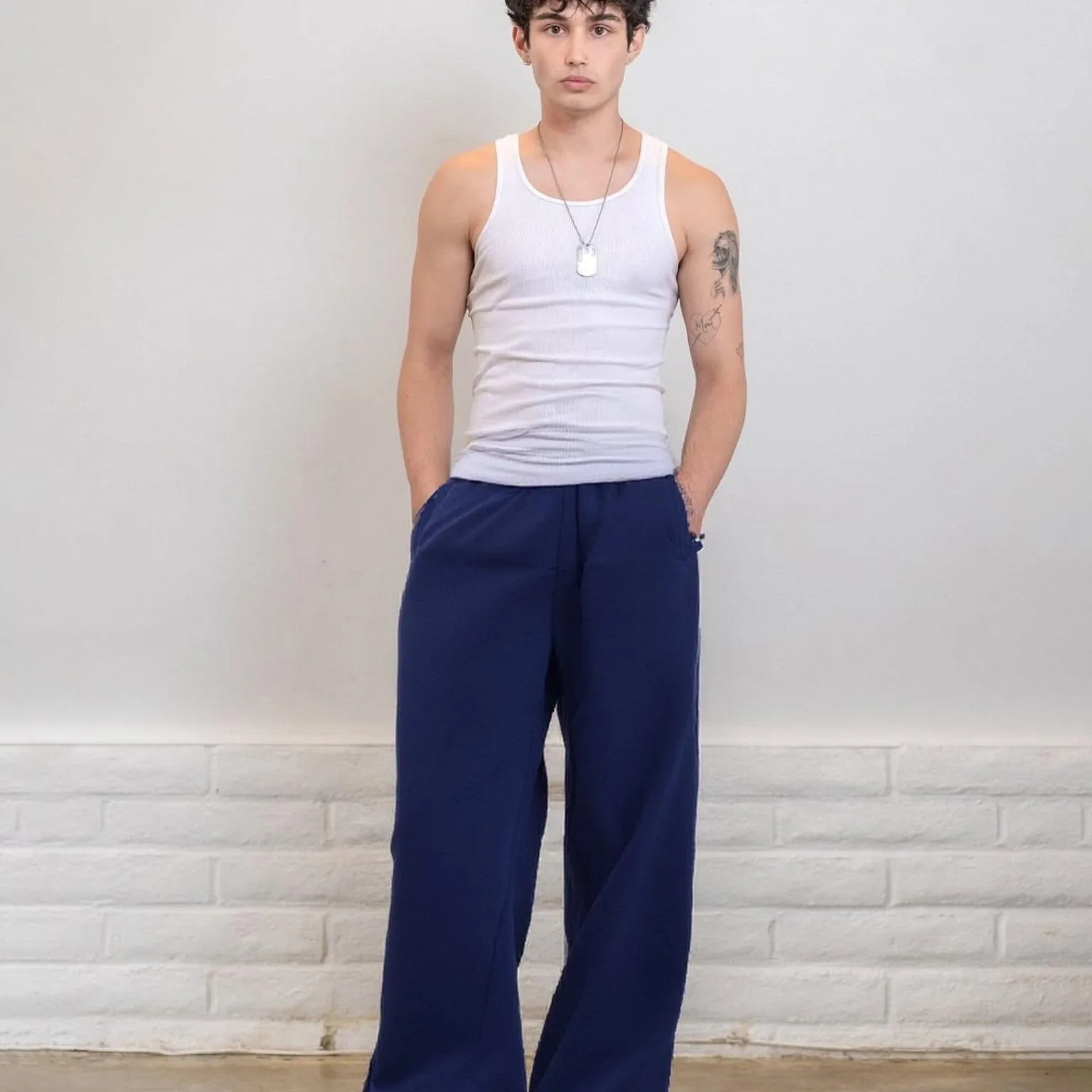 Casual Men's Long Pants Made from Soft, Durable Fabric with Distinctive ...