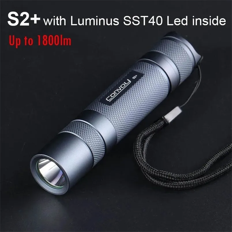 Convoy S2 Plus High Power 300 Lumen Flashlight With Luminus SST40 LED ...