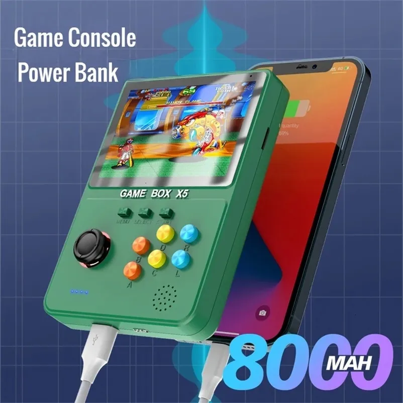 Portable Retro Handheld Portable Game Console X5 With 8000mAh Battery ...