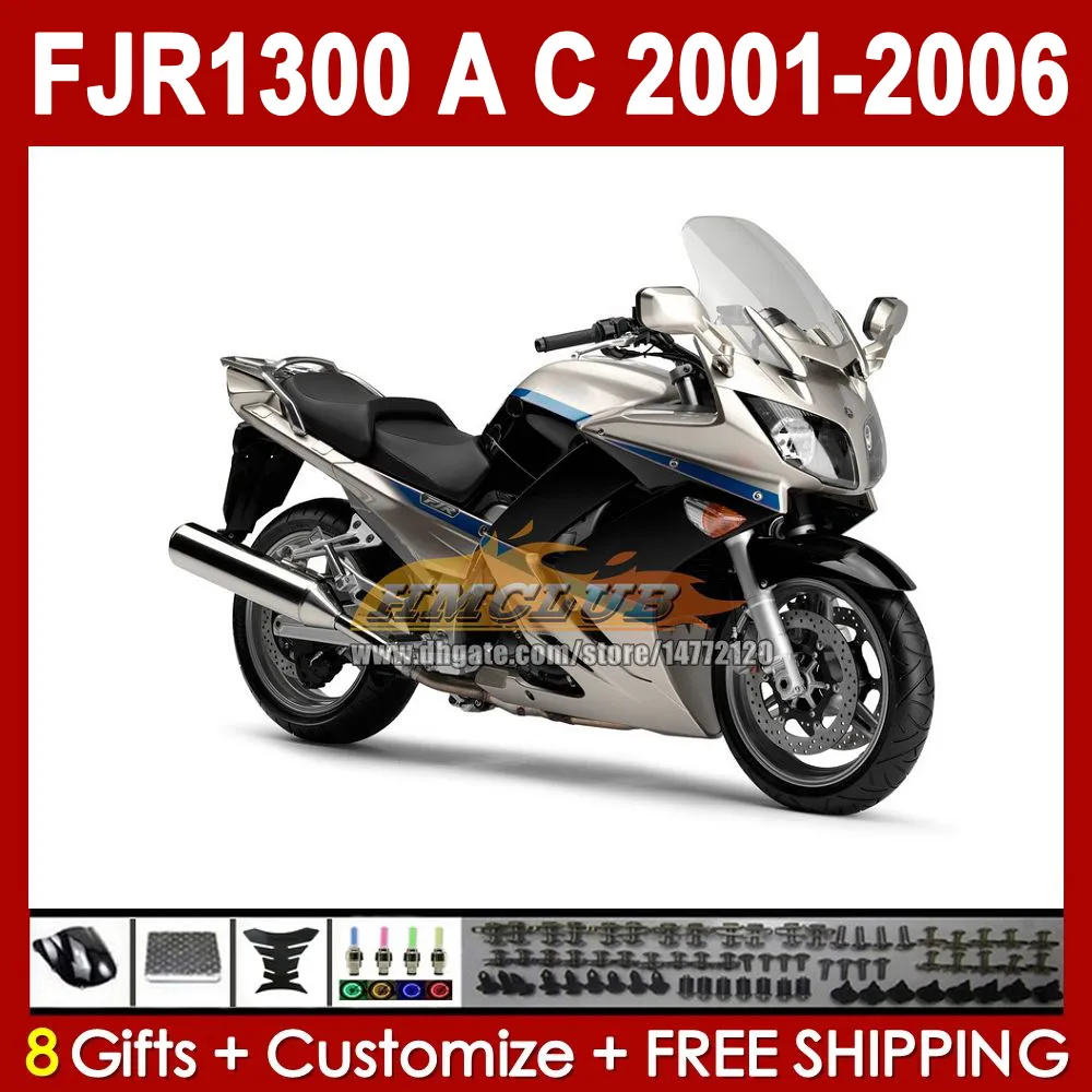 OEM Yamaha FJR 1300 Body Kit Fairing Set Full Black Stock Replacement ...