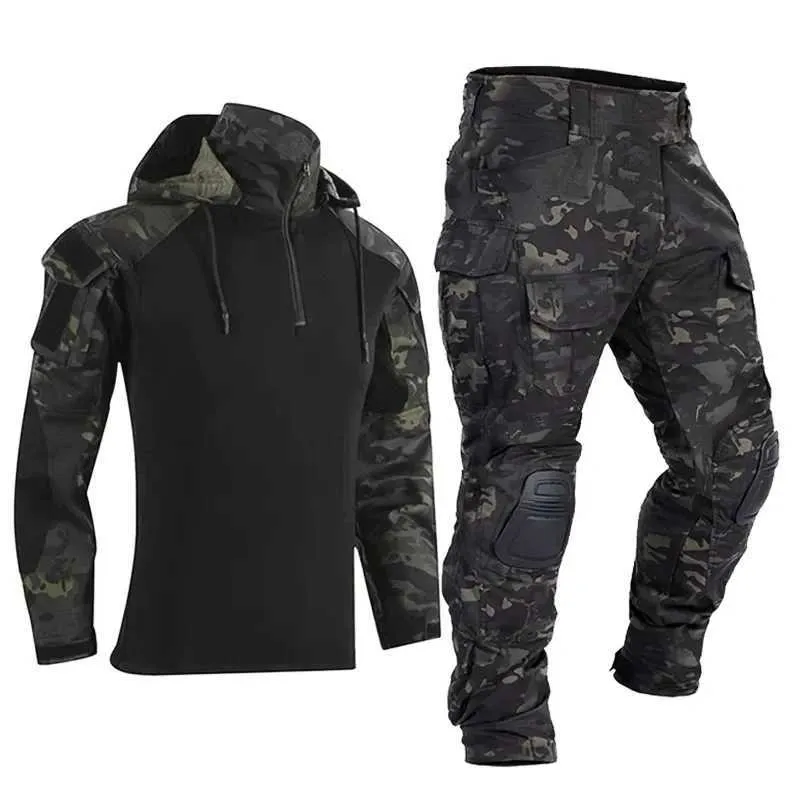 Paintball Tactical Multicam Uniform Set With Multi Pockets, Hooded ...