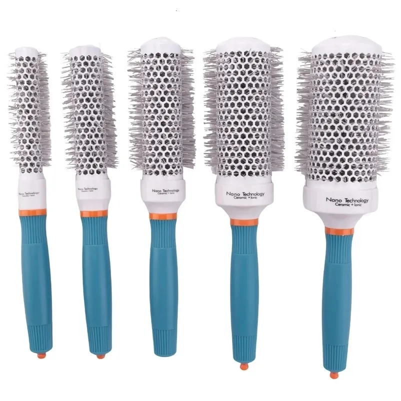Professional 5 Size High Temperature Resistant Round Roller Hair Brush ...