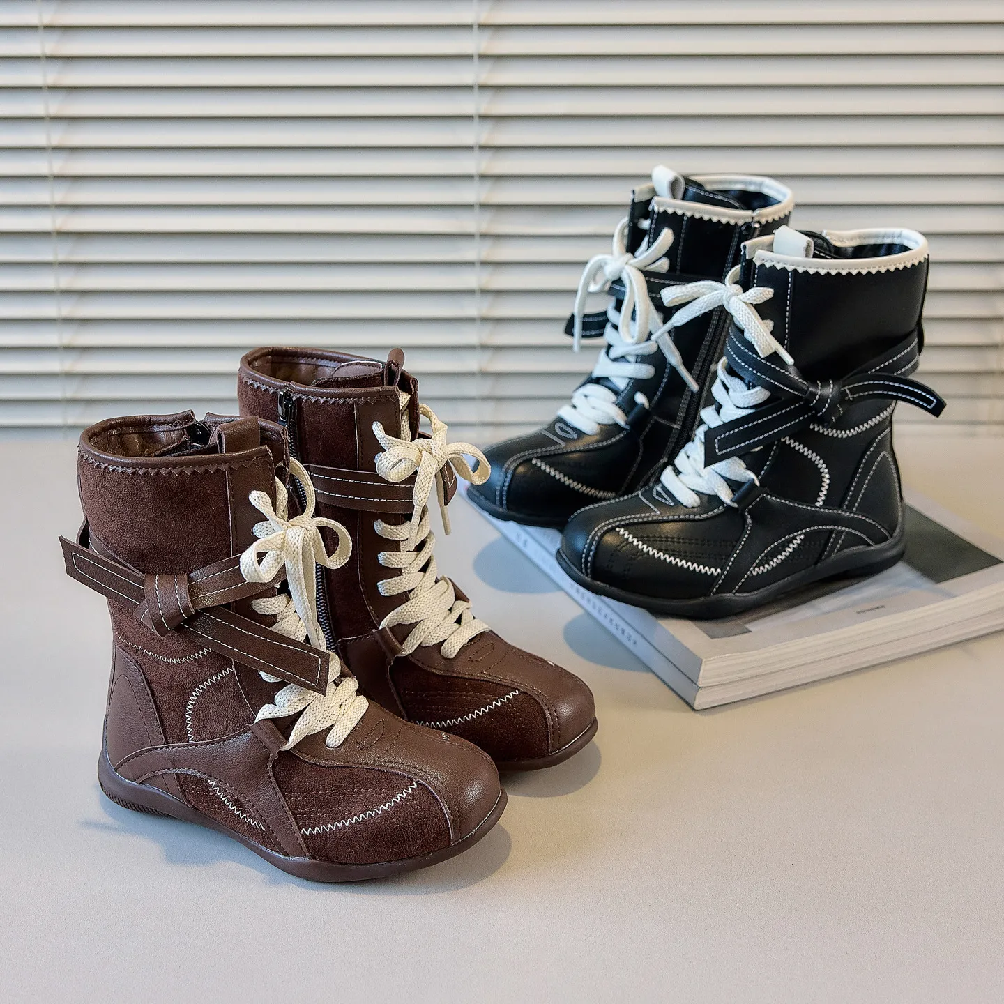 Autumn And Winter Fashion Girls' Designer Martin Boots: High Top Boxing ...