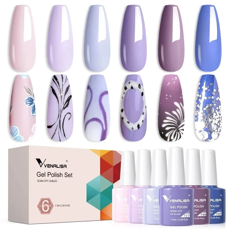 Venalisa Gel Nail Polish Summer Color Varnish Gel Set - Soak Off UV LED ...