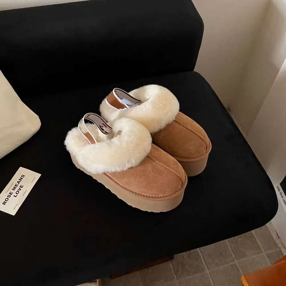 Sangpo Straight Women's Lace-Up Wool Thick-Soled Star Slippers - Closed ...