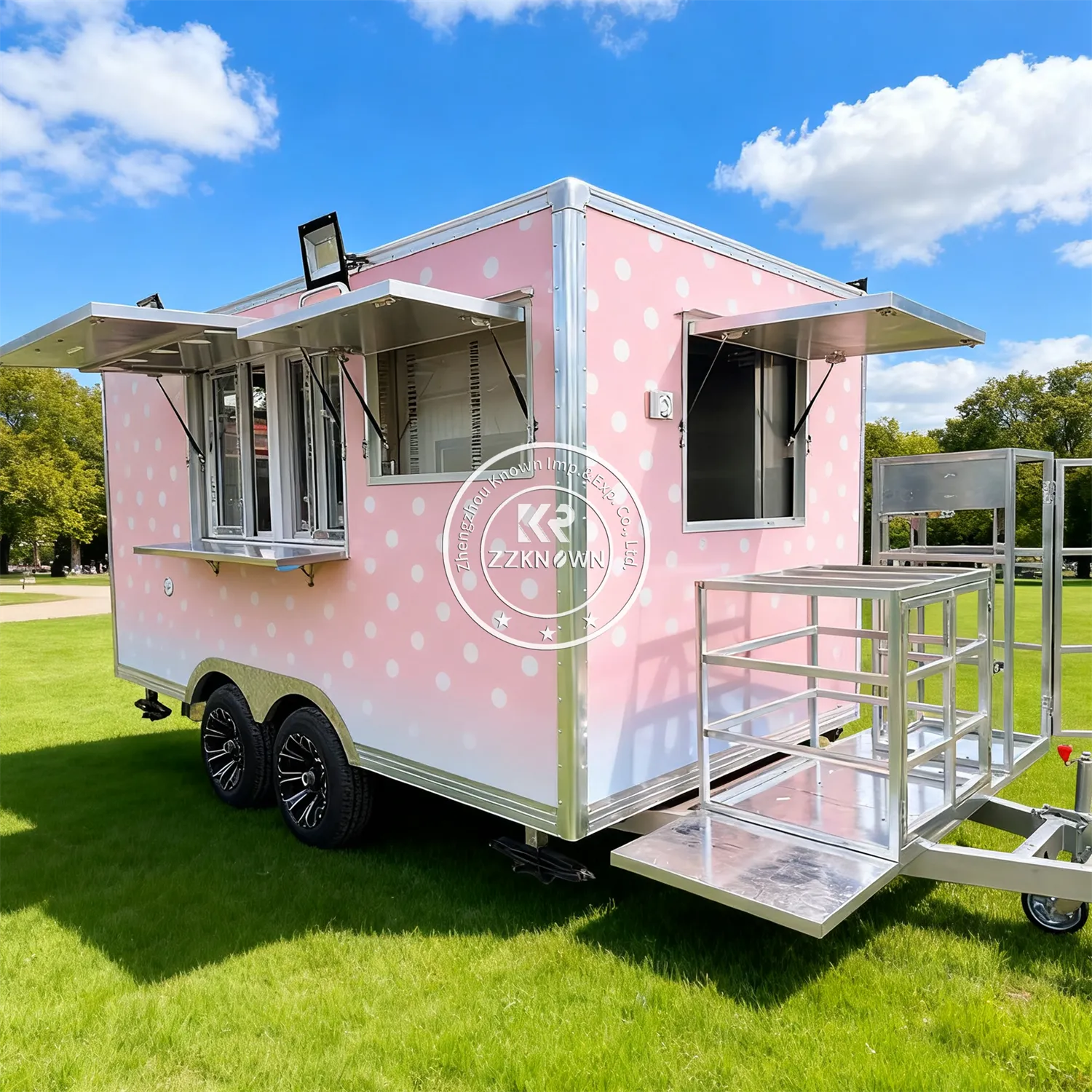 Street Food Truck Catering Trailer: Mobile Concession for Shawarma, BBQ ...