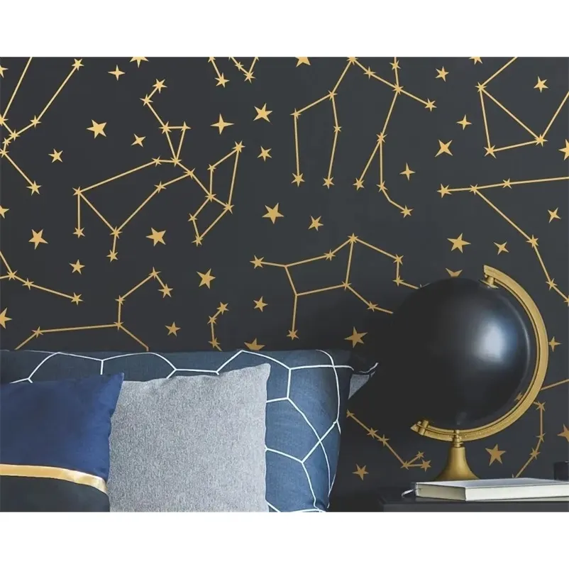 Nordic Zodiac Sign Wall Stickers Starry Bedroom Murals For Her Rens ...
