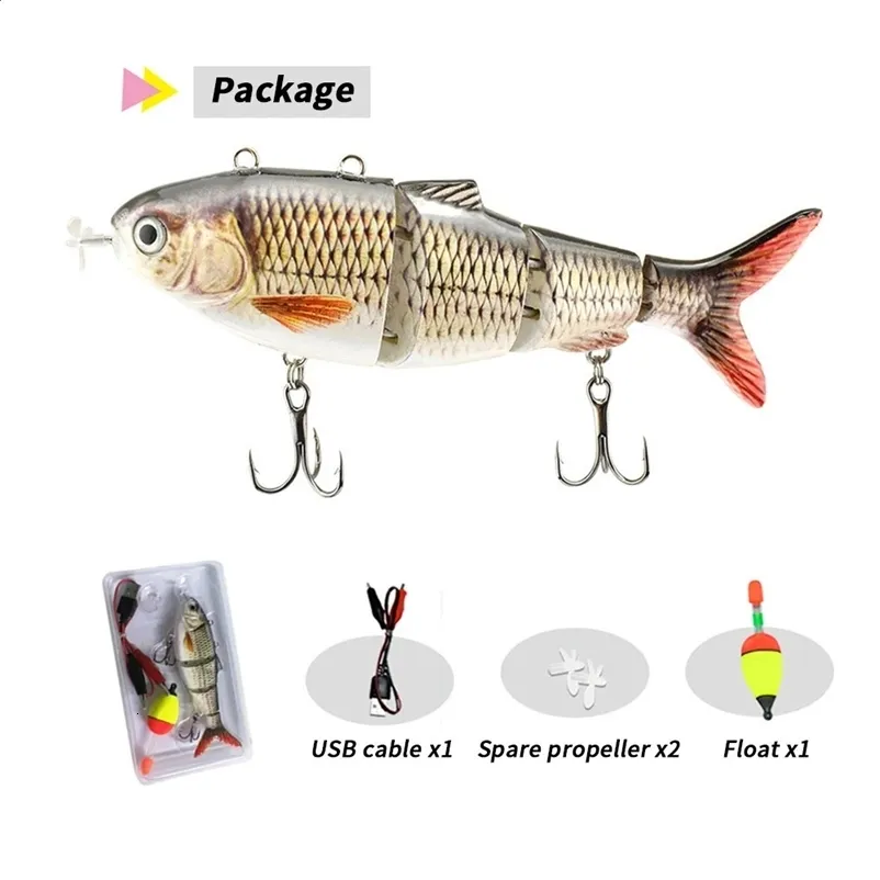 USB Rechargeable Electric Weedless Pike Lures With Multiple Joints And ...
