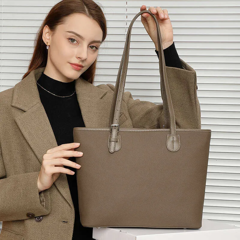 Luxury Large Capacity Leather Tote Bag for Women, Spring Summer New ...