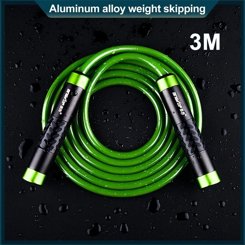 Fast Skipping Rope with Ball Bearing Aluminum Handles, Solid PVC Cable ...