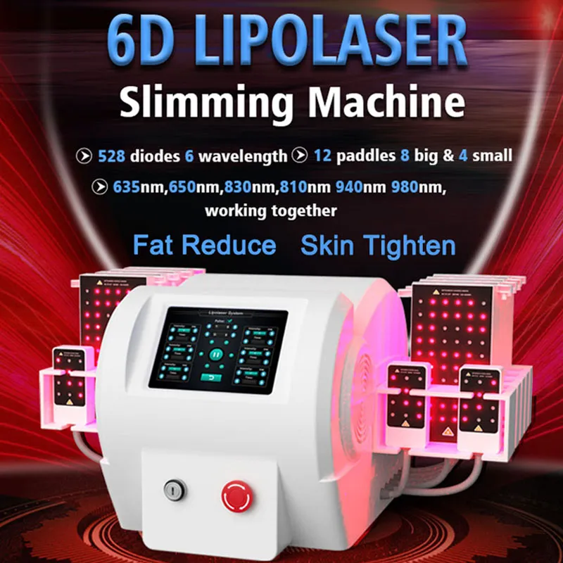 6D Lipolaser Shaping Machine With 12 Laser Pads For Fat Removal, Weight ...