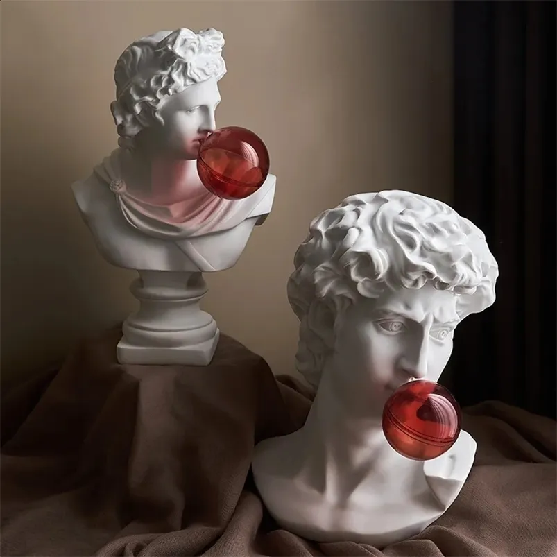 Greek Mythology David Sculpture Bubble Gypsum Portrait Bust Figurine ...