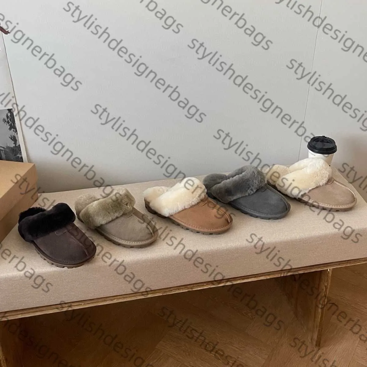 Village Snow Boots Style Sheepskin Wool Cowhide Flat Slippers H250929 ...