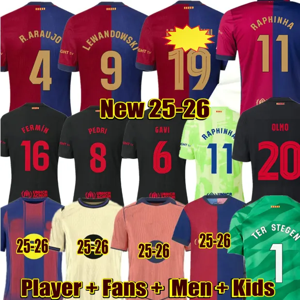 LEWANDOWSKI 2025 Soccer Jerseys Kids Barcelona Football Shirts With ...