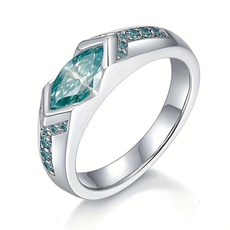 BlueGreen Lake Horus Water Marquise Amazon Ring 18K Gold Plated 925 ...