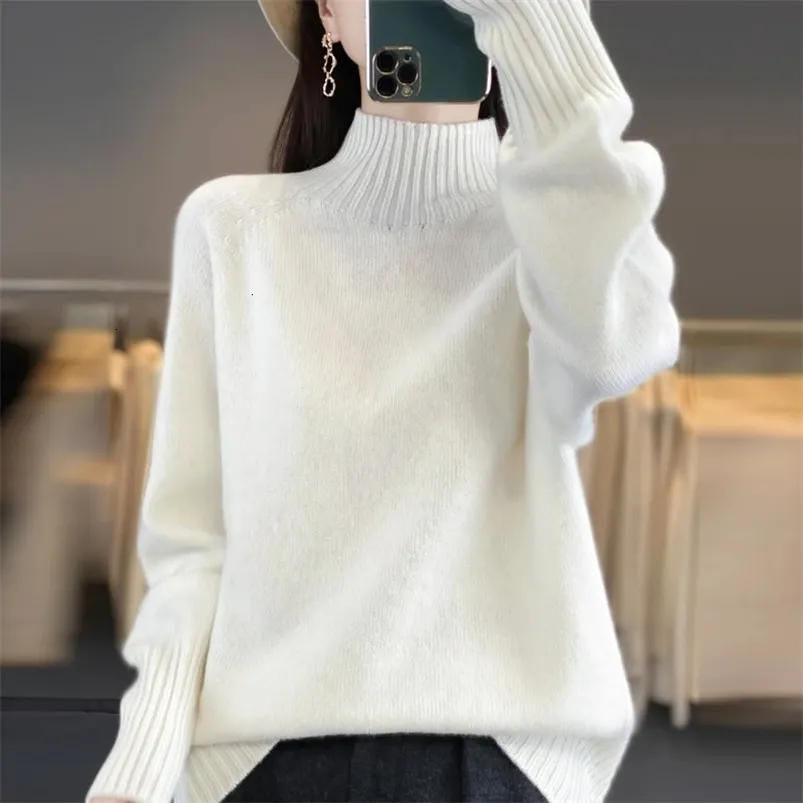 Autumn/Winter Fashionable Knitted Half High Neck Slimming Woolen ...