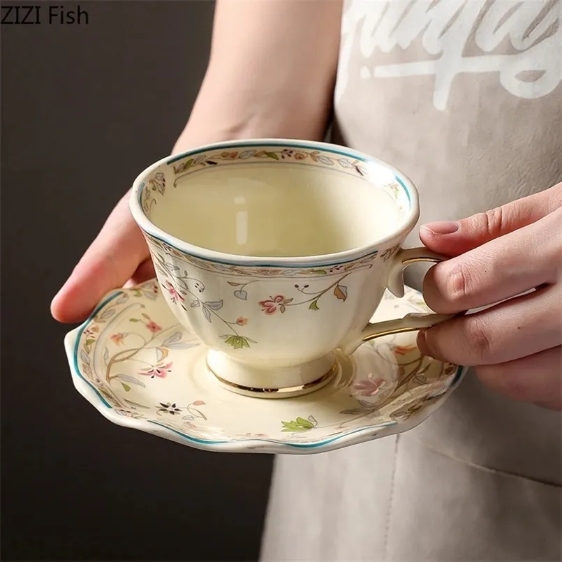 Floral Edged Ceramic Cup And Sucer For Dining Table ... From Deng10 ...