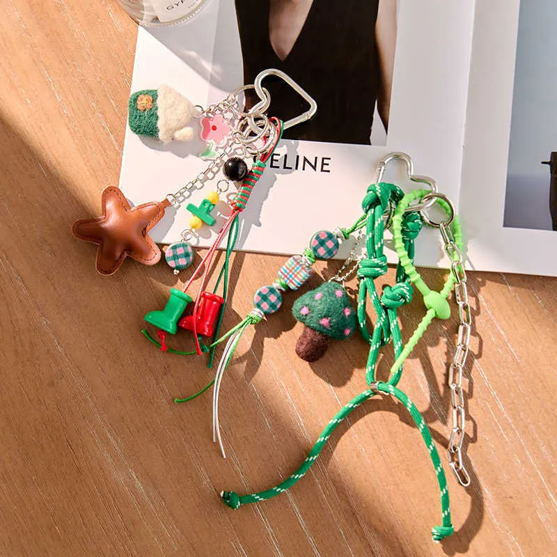 Colorful Dopamine Camera Christmas Keychains With Woven Wrist Strap For ...
