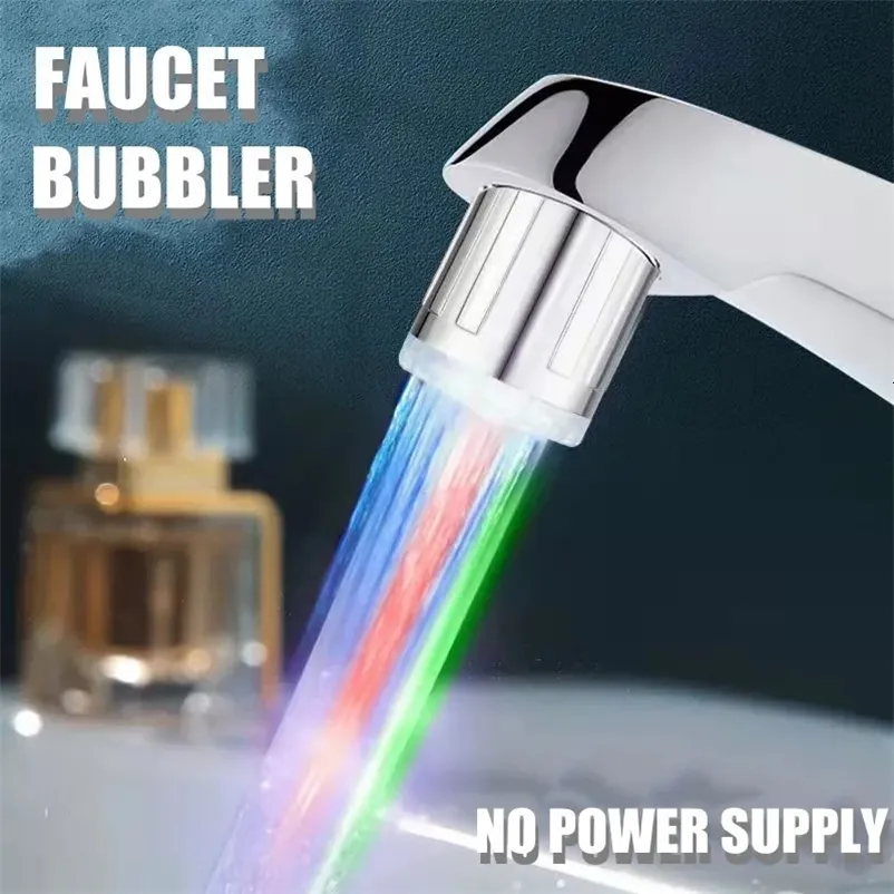 LED Water Saving Led Faucet Nozzle With RGB LED Light And Air Diffuser ...