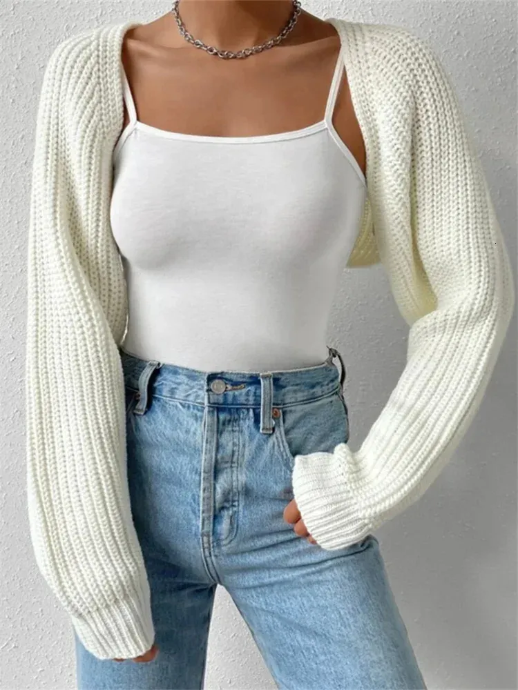 Women Long Sleeve Cardigan Sweater Shrug Knit Acetate Batwing Sleeve ...