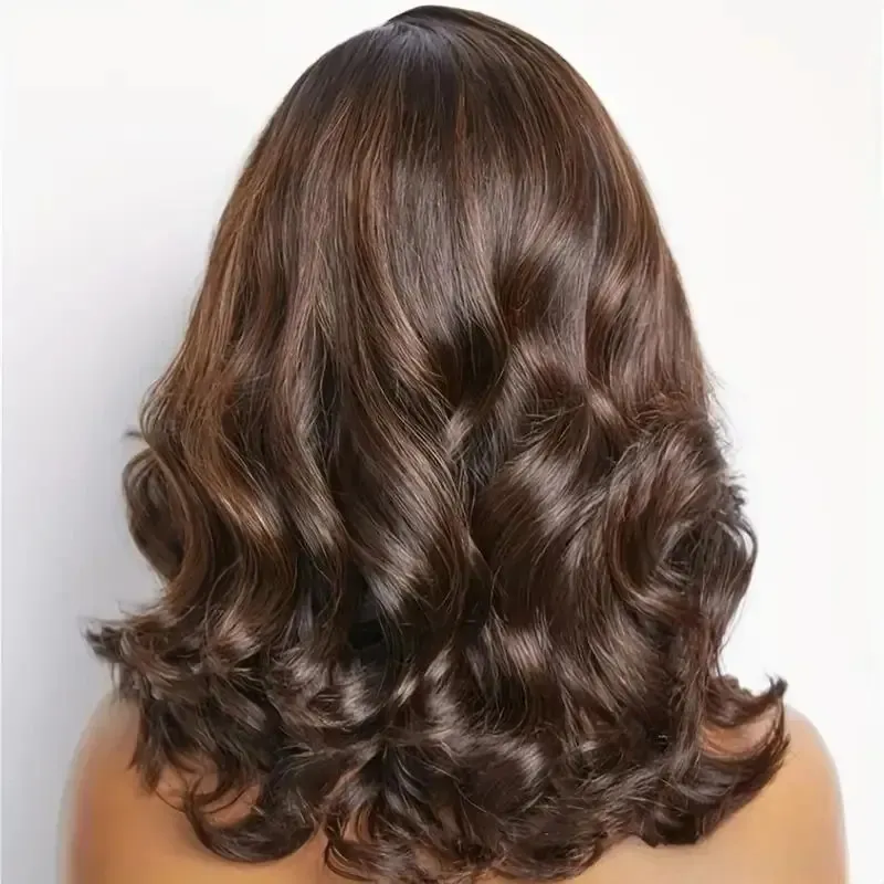 Blue Bob Wig 13x4 HD Lace Frontal Human Hair Wig Body Wave Transparent ...