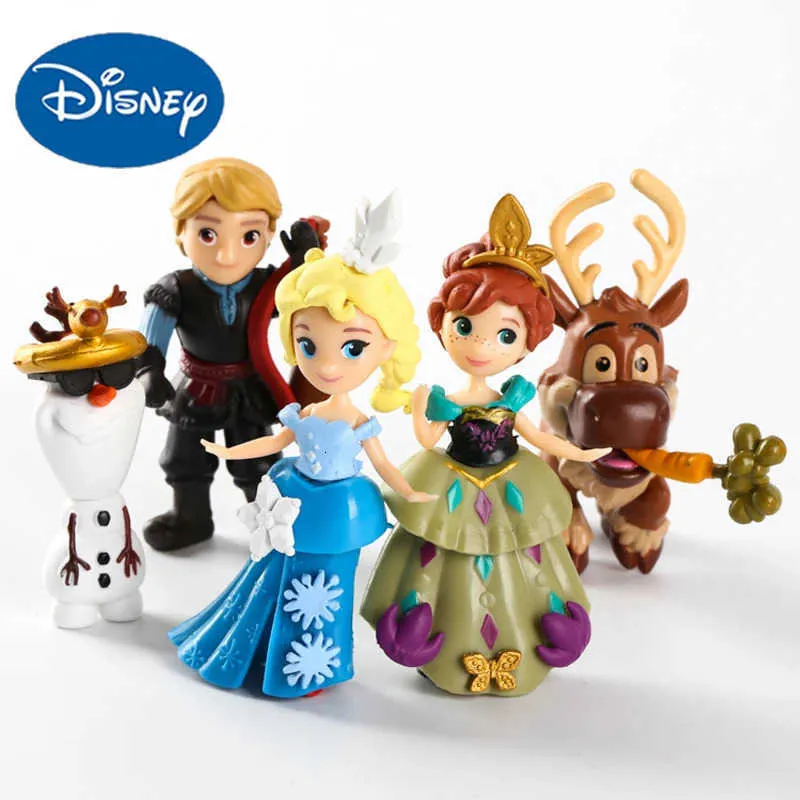 Disney Frozen Budkins Figures Featuring Elsa, Anna, Olaf, Sven, And ...