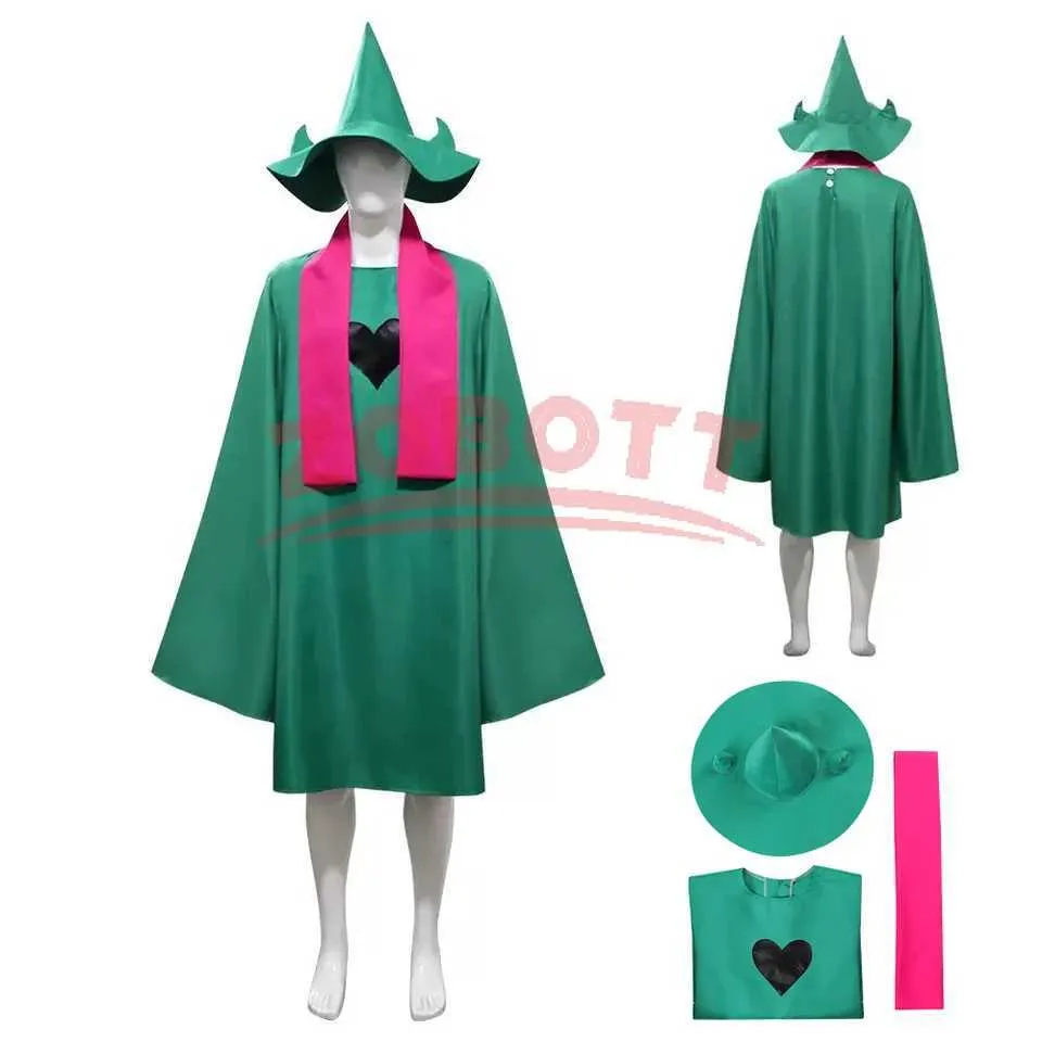Undertale Ralsei Runa Yomozuki Cosplay Hoodie Cloak With Hat Scarf ...